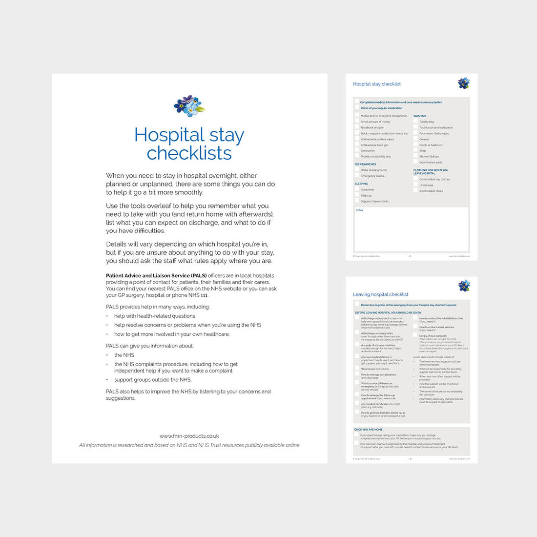 Hospital stay checklist (digital download) – Forget-me-not Products